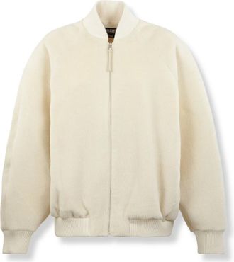 Jacquemus Femme, Vestes, Beige, Taille: 36 FR Bomber Texture Douce Coupe Oversize
