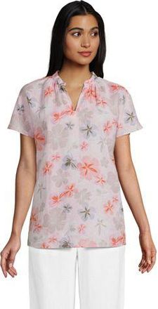 Lands End Leinentop mit Dolman-Ärmeln, Damen, Größe:36-38 petite, Pink, by Lands End