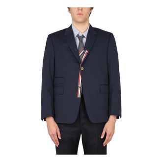 Thom Browne FIT 5 SB S/C W/ GG Placket IN Typewriter Cloth - - Jackets - Herren - Blau - XL