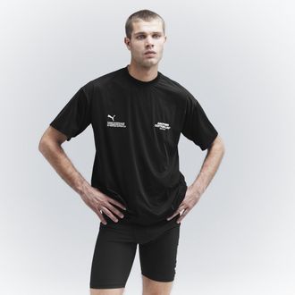 Puma T-shirt Sunday Running Club PUMA x ANOTHER COTTON LAB Unisexe, V&ecirc;tements, Noir, XL