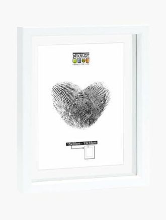 Deknudt Frames DEKNUDT Frames S68SG1 Bilderrahmen - zwischen zwei Gläsern - weißer Rand - MDF-Holz - für Format bis 15 x 20 cm - S68SG1