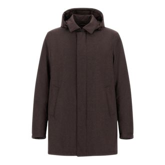 Herno Parka aus technischem Flanell - - Coats - Herren - Braun - L