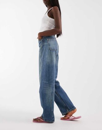 Tommy Jeans Ella - Barrel-Leg-Jeans in dunkelblauer Waschung-Navy