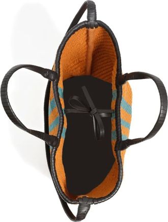 Bimba & Lola sac cabas tressé à rayures - Orange