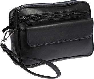 Christian Wippermann XL echt Leder Herren Damen Handgelenktasche Tasche