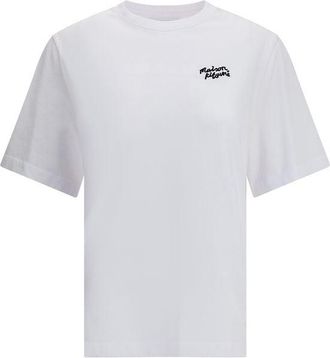 Maison Kitsun&eacute; Wei&szlig;es Baumwoll-T-Shirt