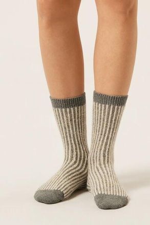 Calzedonia Bundlose Socken Mit Glitzerkaschmir Grau