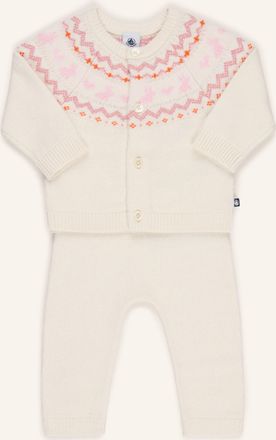 Petit Bateau Petit Bateau Set: Strickjacke Und Strickhose weiss