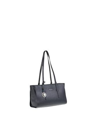 Pierre Cardin Sac à bandoulière en cuir véritable pour femme Fabriqué en Italie 42 x 21,5 x 12,5 cm 1984, Noir, Taille unique