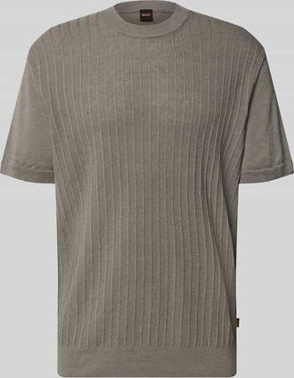 Boss Orange by Hugo Boss Regular Fit T-Shirt aus Leinen-Baumwoll-Mix Modell KAJORDINO