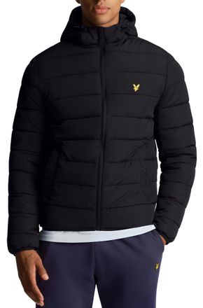 Lyle & Scott &Uuml;bergangsjacke f&uuml;r Herren navy-blau XL - Lightweight Puffer Jacket Casual warme Daunenjacke mit Kapuze
