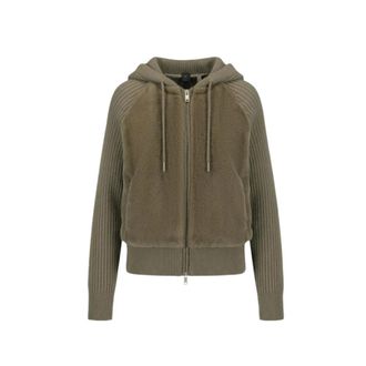 Moose Knuckles Junction Kapuzenpullover-Hybrid-Pullover - - Sweatshirts & Hoodies - Damen - Braun - XS