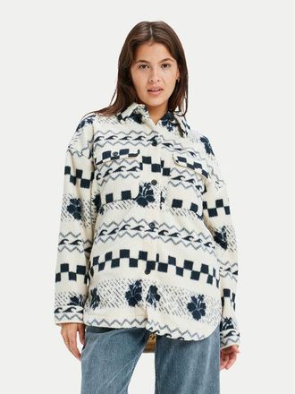 Roxy Fleecejacke Morning Crush Shacket ERJPF03214 Beige Relaxed Fit