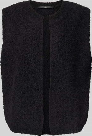 Lanius Weste in Bouclé-Optik mit Rundhalsausschnitt