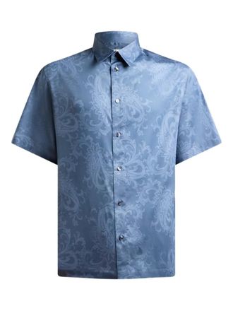 Etro chemise &agrave; motif cachemire - Bleu
