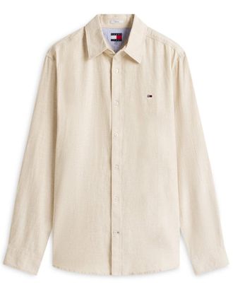 Tommy Hilfiger Legeres Hemd aus einem Leinen-Baumwolle-Mix mit Kentkragen, Regular in