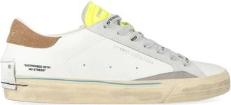 Crime London Homme, Chaussures, Blanc, Taille: 46 EU Distressed 2.0 Flash Lime