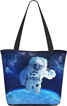 AOOEDM Sac &agrave; provisions pour femme astronautes 33 x 28 x 19 cm. Le cadeau parfait pour la Saint-Valentin. Cest de la Saint-Valentin pour maman, fille, &eacute;pouse