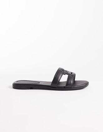 Tommy Hilfiger Sandalen in Schwarz mit Logoriemen