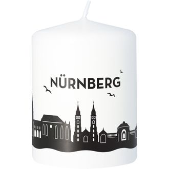 Goodtimes Stumpenkerze Nürnberg Skyline (Weiß)