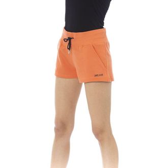 Just Cavalli Orange Cotton Womens Sweatshorts Clothing