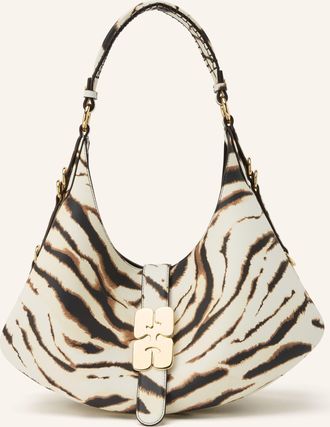 Ganni Schultertasche Kat Small weiss