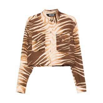 Just Cavalli Femme, Blouses et Chemises, Brun, Taille: 40 FR Chemises