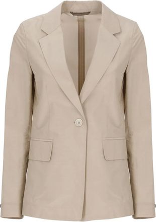 PESERICO Femme, Vestes, Beige, Taille: 38 FR Wool Single-Breasted Blazer