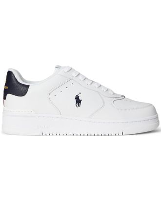 Ralph Lauren Low Top Sneaker mit Nappaleder-Details und Pony-Stickerei in