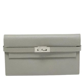 Herm&egrave;s Pre-owned Cuir petite-maroquinerie - Femme - Pre-owned - Gris - Taille: ONE Size