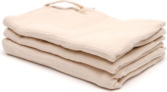 Von Herzen Musselin Geschirrtücher Geschirrhandtuch mit Aufhänger | 100% Baumwolle | 2er Set hochwertige Küchenhandtücher | ca. 50 x 70 cm | handgenäht (Champagn