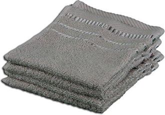 Gözze Lot de 4 Essuie-Mains, Berlin, 100% Coton, 30 x 30 cm - Taupe