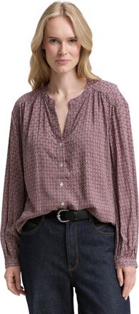 Tom Tailor Damen 1047584 Bluse, 38406-Red Geometric Minimal Design, 42