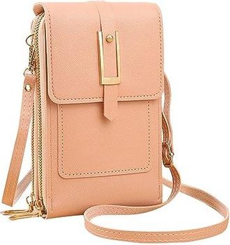 Generic Petit sac &agrave; bandouli&egrave;re pour t&eacute;l&eacute;phone portable &agrave; &eacute;cran transparent multifonction pour femme en toile verticale (PK1, taille unique)