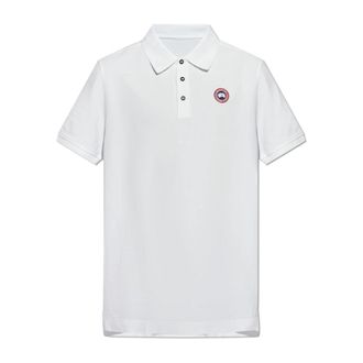 Canada Goose Polo mit Logo-Patch - - Tops - Herren - Wei&szlig; - S