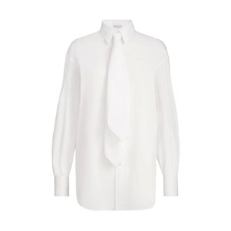 Brunello Cucinelli Femme, Blouses et Chemises, Blanc, Taille: 40 FR Chemise en coton stretch