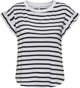 Only Onlgrape S/S Frill O-Neck Top JRS