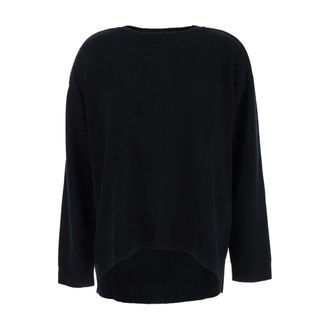 P.A.R.O.S.H. Rundhalspullover mit asymmetrischem Saum - - Knitwear - Damen - Schwarzk - S