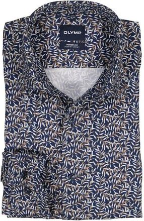 Olymp Herren Hemden blau Jersey