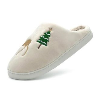 Generic Pantoufles de No&euml;l pour femme et homme - Chaussures dint&eacute;rieur d&eacute;contract&eacute;es en peluche - Chaudes et moelleuses - Pantoufles respirantes pour lint&eacute;rie