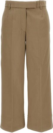 Thom Browne Femme, Pantalons, Beige, Taille: 38 FR Wide Pantalons
