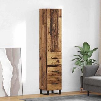 vidaXL vidaXL Haut Armoire Bois Ancien 34,5 x 34 x 180 cm Bois ding&eacute;nierie