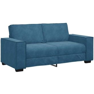 vidaXL 2-Sitzer-Sofa Blau 180x78x84 cm Samt vidaXL