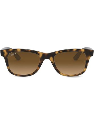 Ray-Ban lunettes de soleil à effet écailles de tortue - Vert