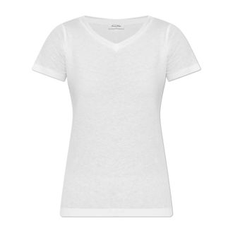 American Vintage Femme, Tops, Blanc, Taille: 38 FR T-shirt col V
