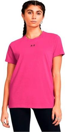 Under Armour Campus Core SS T-Shirt, Rose Astro/Noir, M Femme