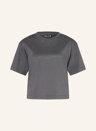 Emporio Armani ea7 Emporio Armani T-Shirt Mit Schmucksteinen grau