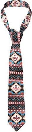Generic Cravate Pour Hommes Oiseau Et Triangles G&eacute;om&eacute;triques R&eacute;tro Du Sud-Ouest Tendance Tie Confortable Cravate DAffaires Pour Affaires Mariage Travail