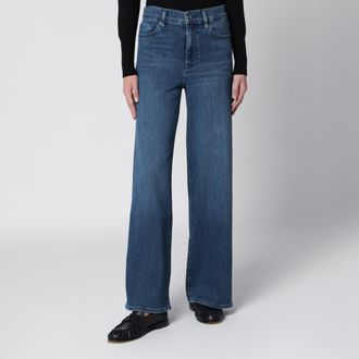 Frame Denim Le Slim Palazzo Jeans in Aubade aus Stretch-Denim