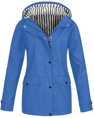 Generic V&ecirc;Tements Imperm&eacute;Ables Femme Veste Coupe-Vent Avec Poches Et Doublure Zipp&eacute;E Manteau Coupe-Vent De Couleur Unie Imperm&eacute;Ables Pour Femmes Veste De Plui